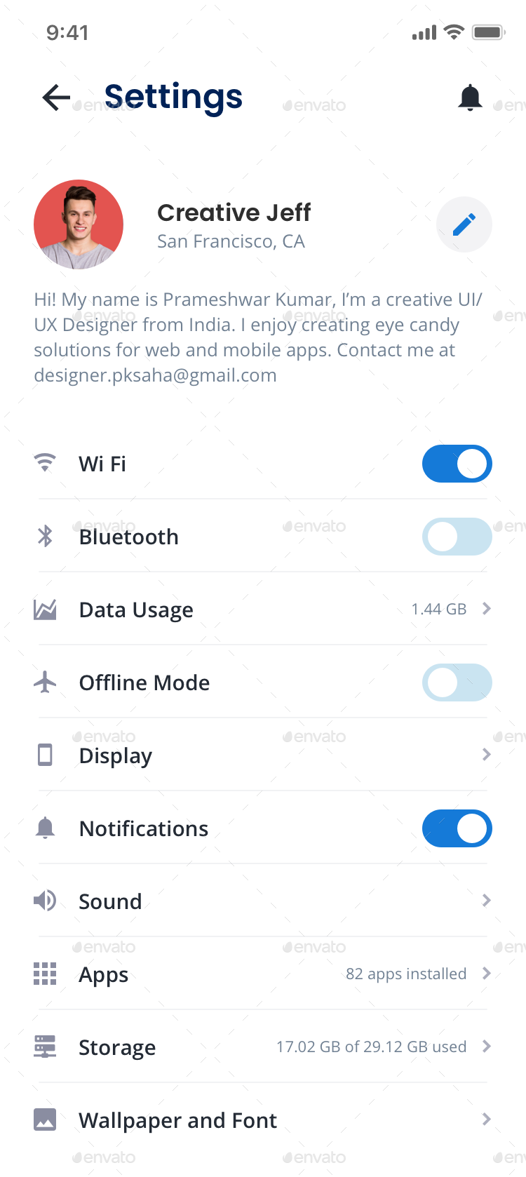 Aavi Mobile App UI Kit, Web Elements | GraphicRiver